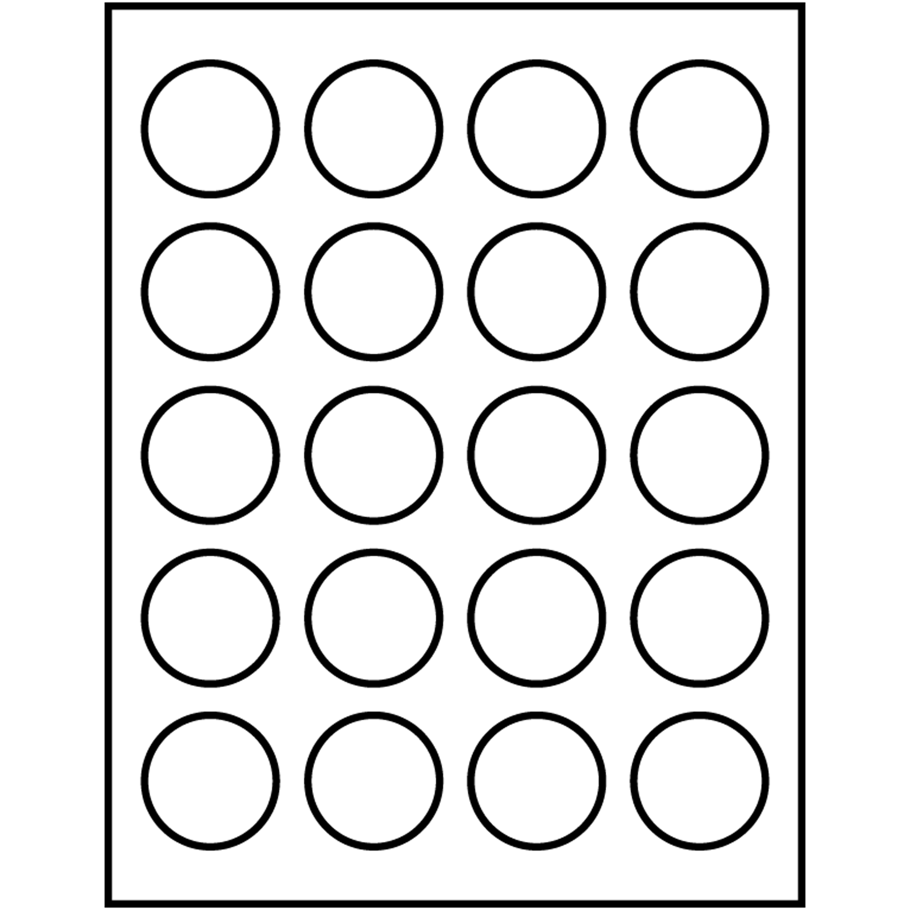 Template for Avery Presta® 94507 Round Labels 1-5/8" diameter | Avery.com