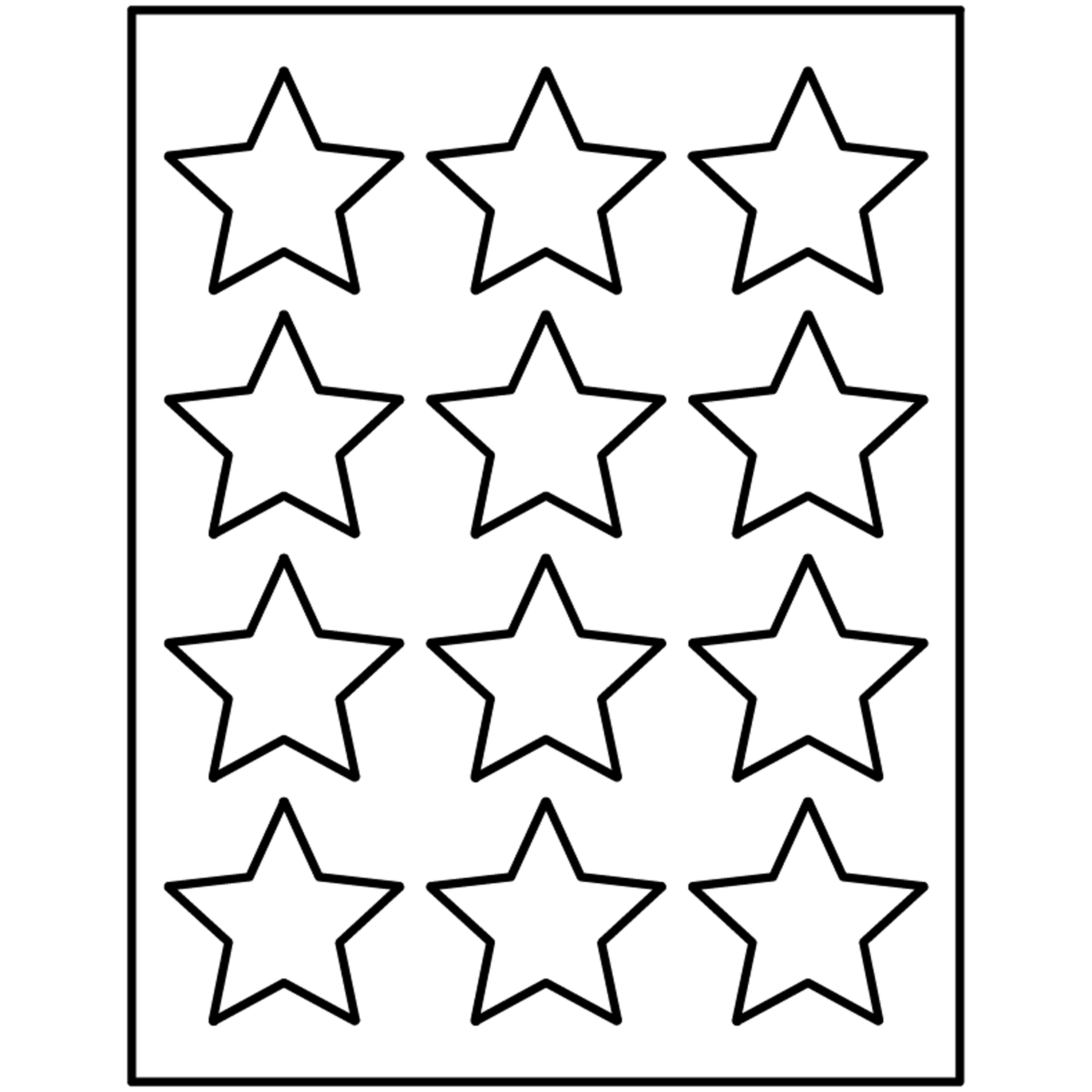 Template for Avery Presta® 94611 Stars Labels 2-1/4" x 2-3/8" | Avery.com